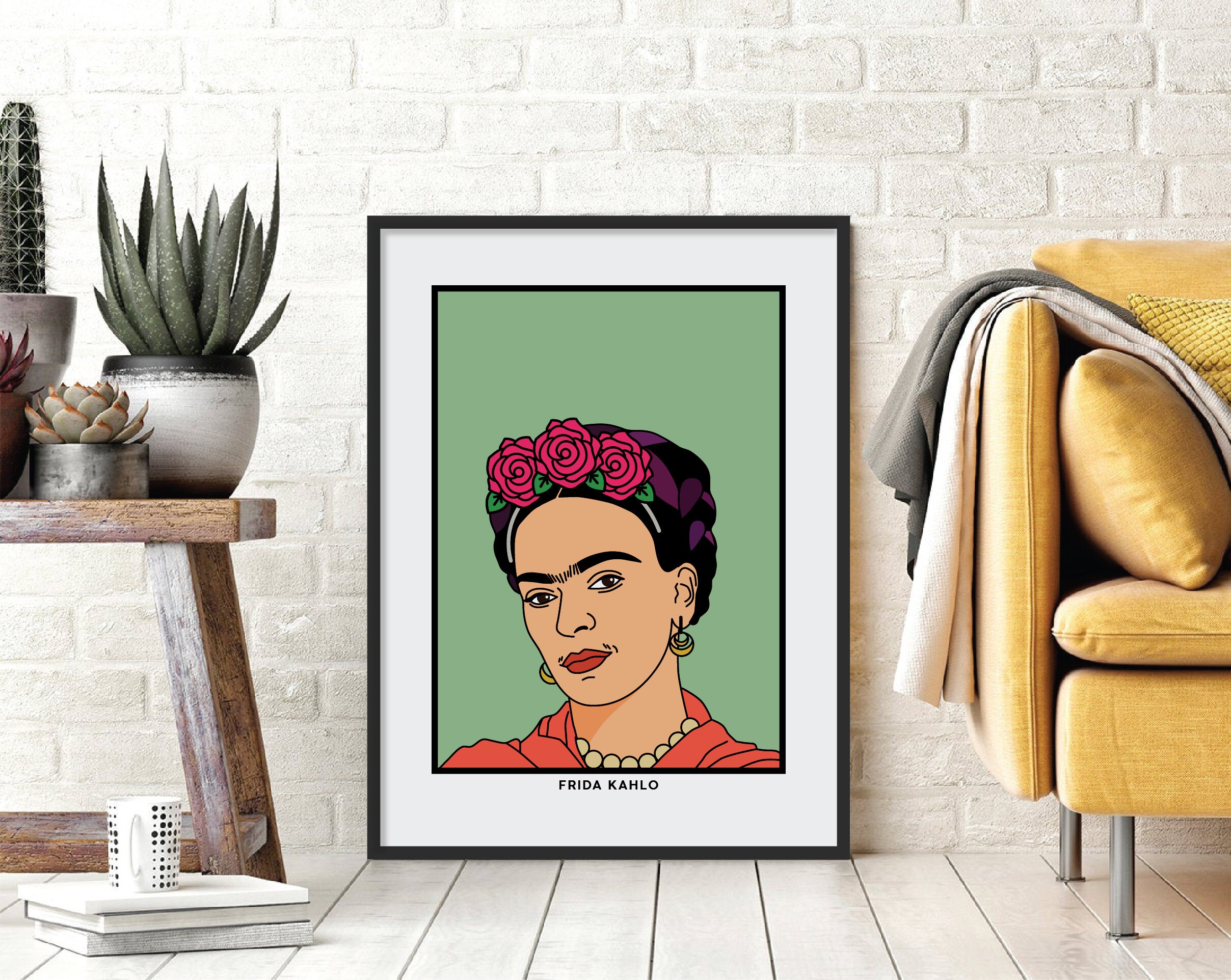 Frida Wall Art Frida Kahlo Pop Art Mexican Gallery Frida | Etsy