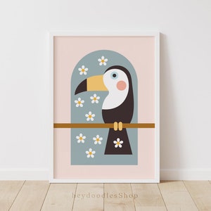 Toucan Nursery Printable, Toucan Print, Tropical Nursery, Room Decor ...