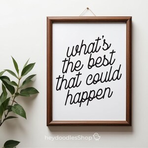 Inspirational Wall Art Printable Positive Typography Minimalist Black ...