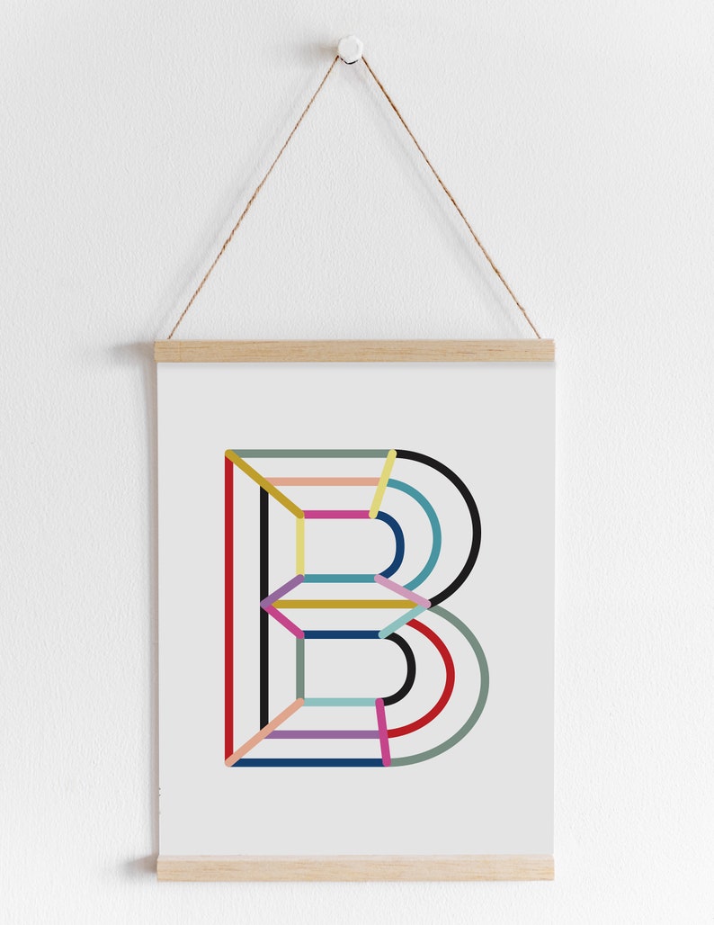 Initial Decor Nursery Initial Nursery Decor Letter B Wall | Etsy