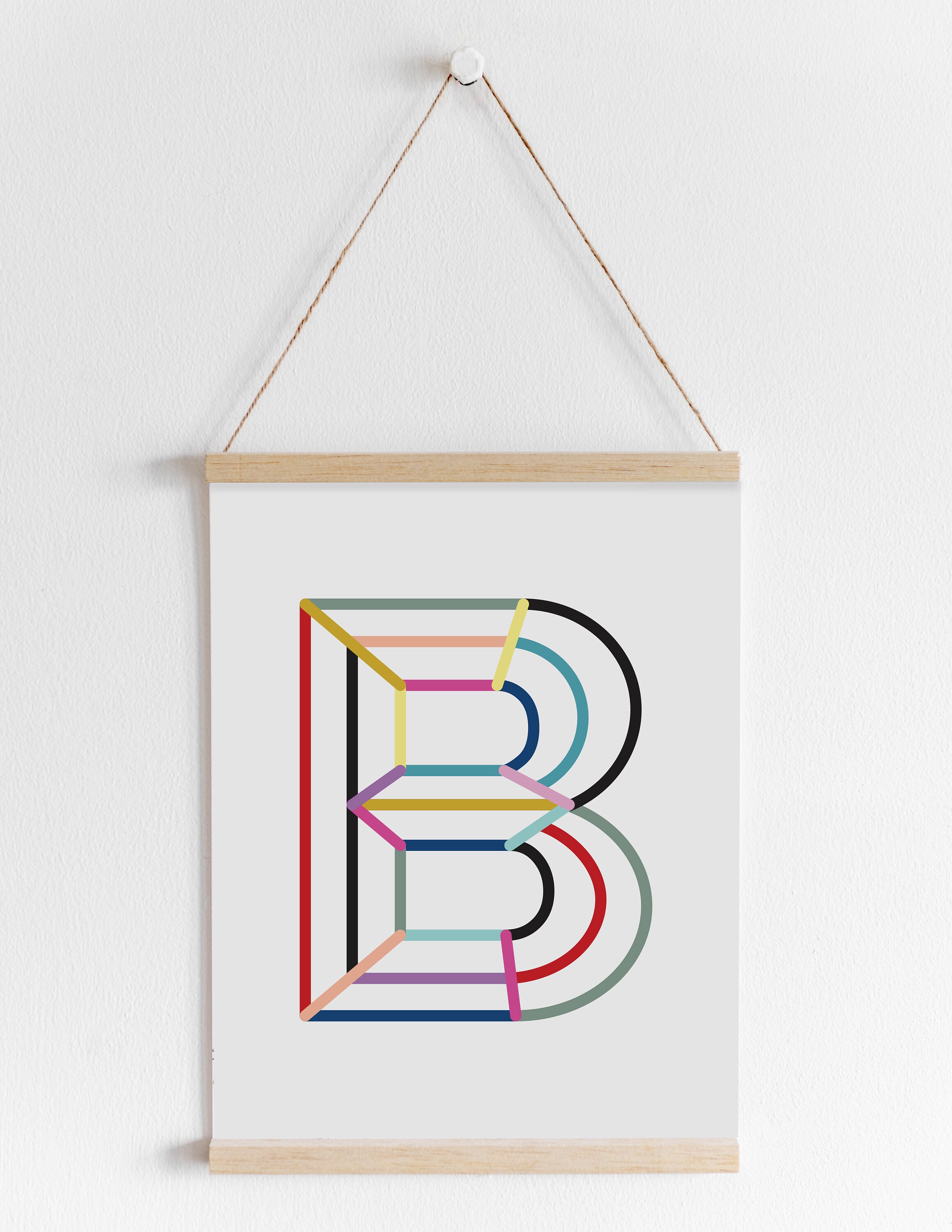 Initial Decor Nursery, Initial Nursery Decor, Letter B Wall Art ...