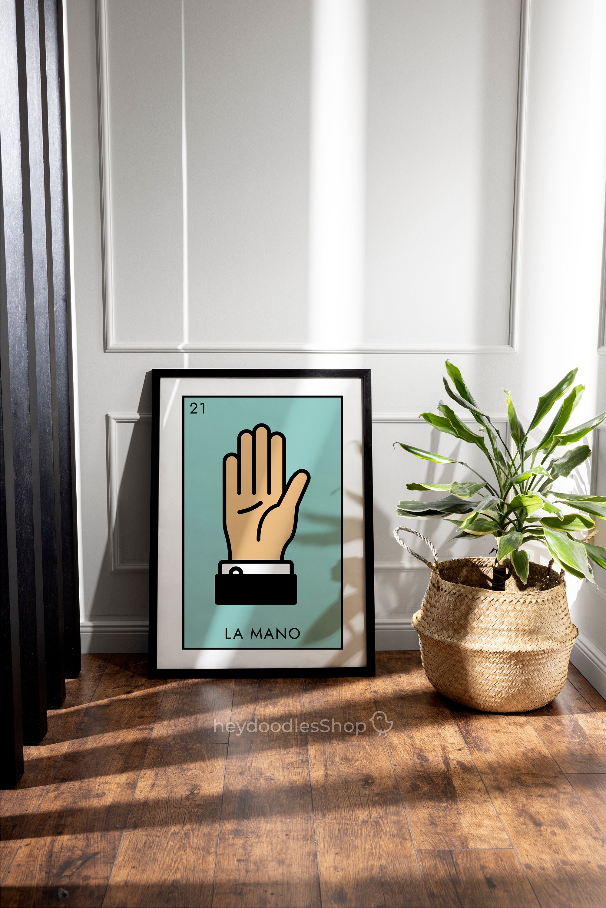 Loteria Mexicana La Mano Printable Wall Art, Mexican Folk Art, Mexican ...