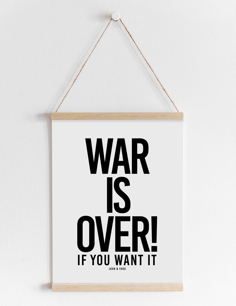 War is Over Printable Wall Art John Lennon Yoko Ono Happy - Etsy