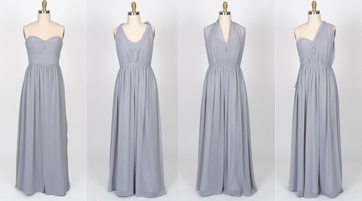 Convertible Multi-way Chiffon Dress Bridesmaid Dress | Etsy