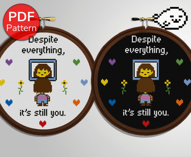 Undertale Mirror Quote Cross Stitch PATTERN Digital | Etsy