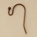 Ear Wire Hook With Accent Ball 21mm Antique Copper Tone Iron Based 20 ...