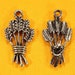 Wheat Bundle 24mm Antique Silver Tone Single Sided 2D Farming Food ...