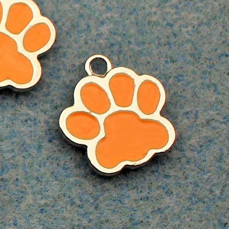 Orange Paw Print Ring - Etsy