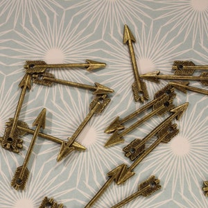 Arrow 29mm Antique Bronze Tone Double Sided Love Charms - 0962 - Etsy