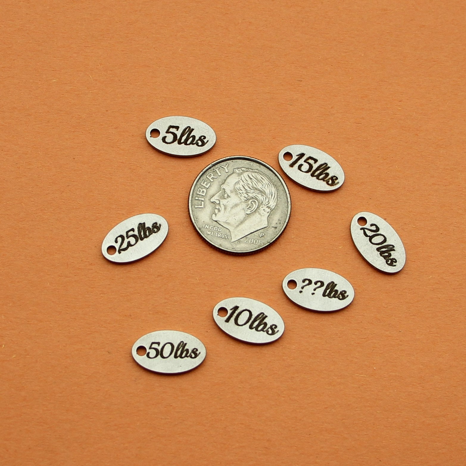 Weight Loss Tracker Charms Oval 12mm Silver Tone 304 Stainless Steel ...