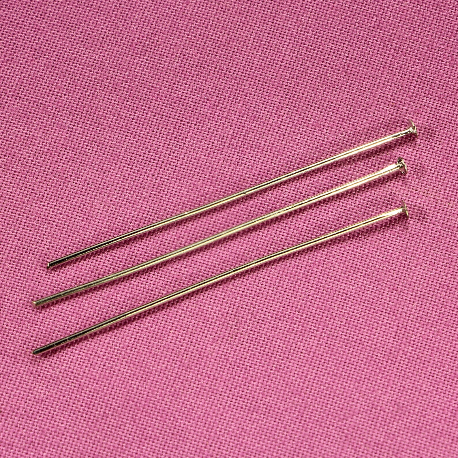 Head Pins 45mm Iron Based 21 Gauge Silver Tone Findings - 0968 - Etsy