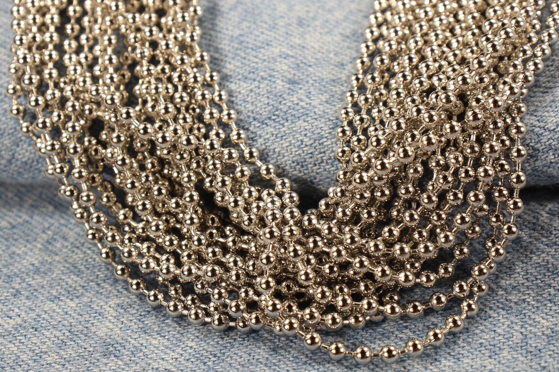 2mm Stainless Steel Ball Chain 'sold by the Foot' - Etsy