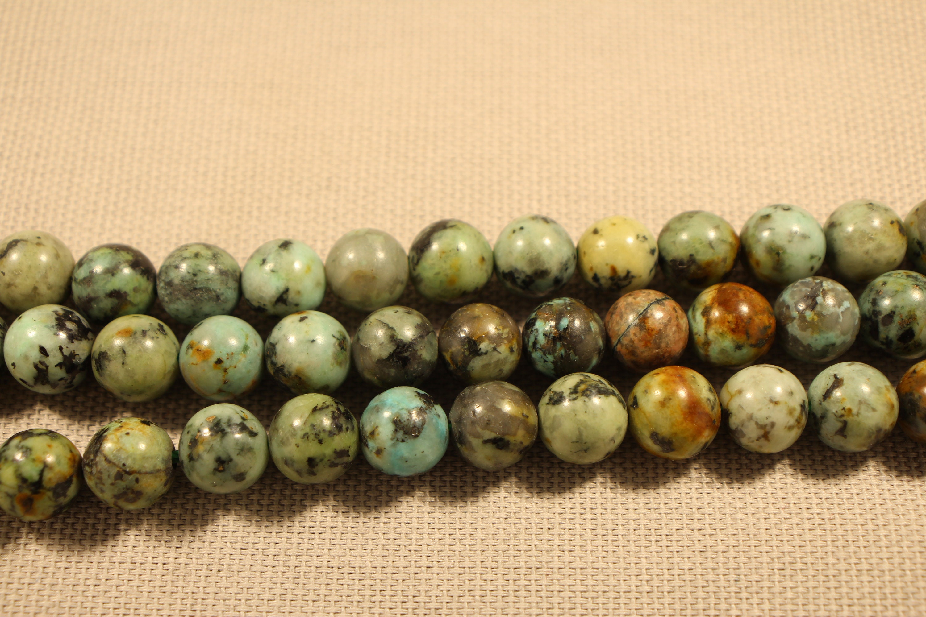 8mm African Turquoise Jasper Round Polished Natural Gemstone Jewelry ...
