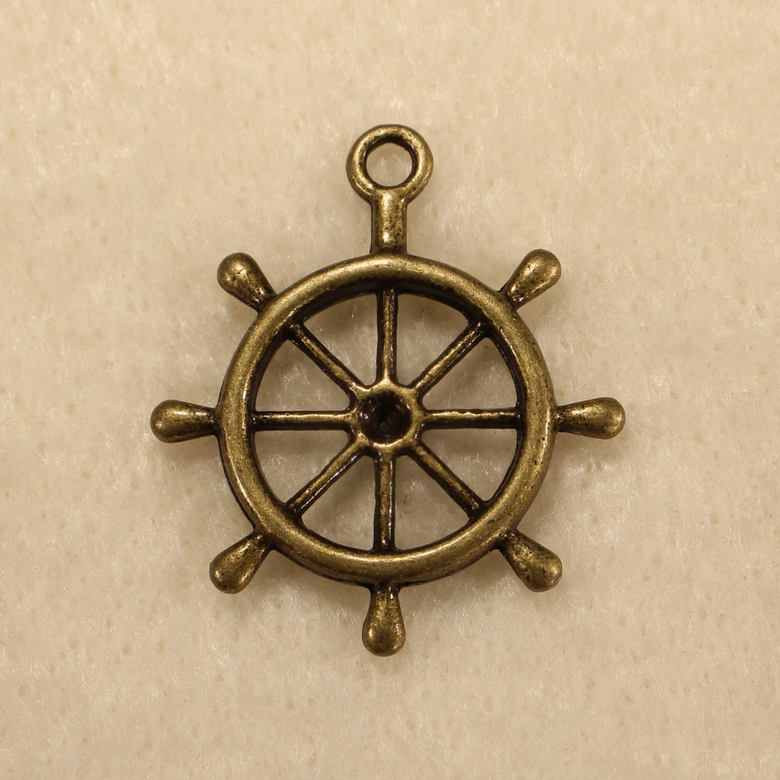 Captain's Wheel 28mm Antique Bronze Tone Double Sided - Etsy