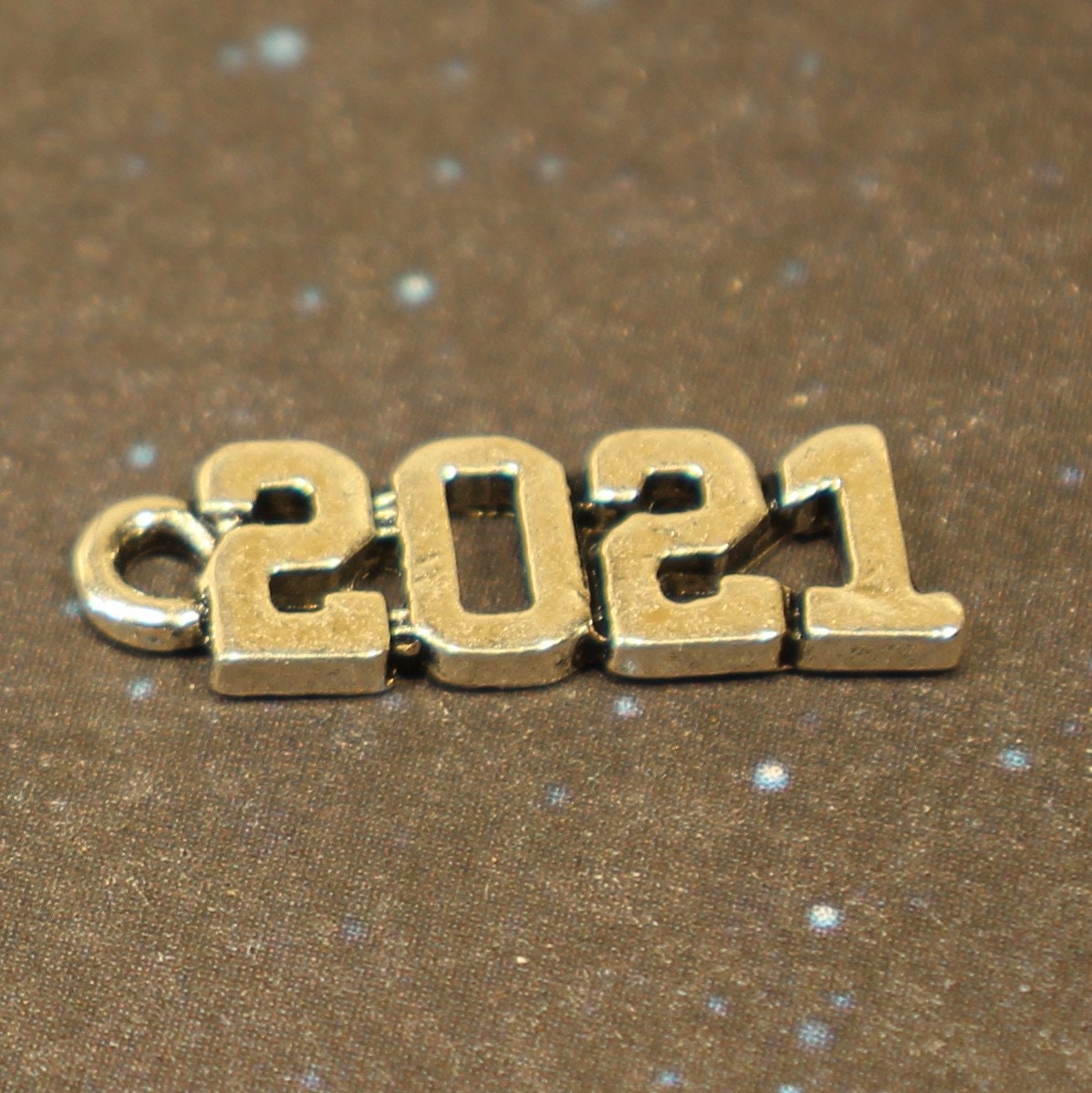 2021 Year 19mm Antique Silver Tone Single Sided Date Charms | Etsy