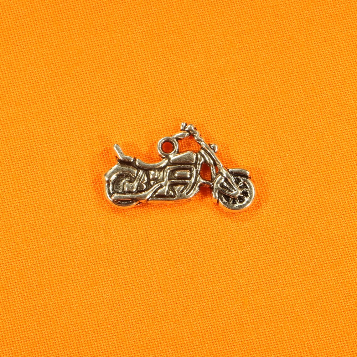 Motorcycle 25mm Antique Silver Tone Double Sided Vehicle Charms - 0296 ...