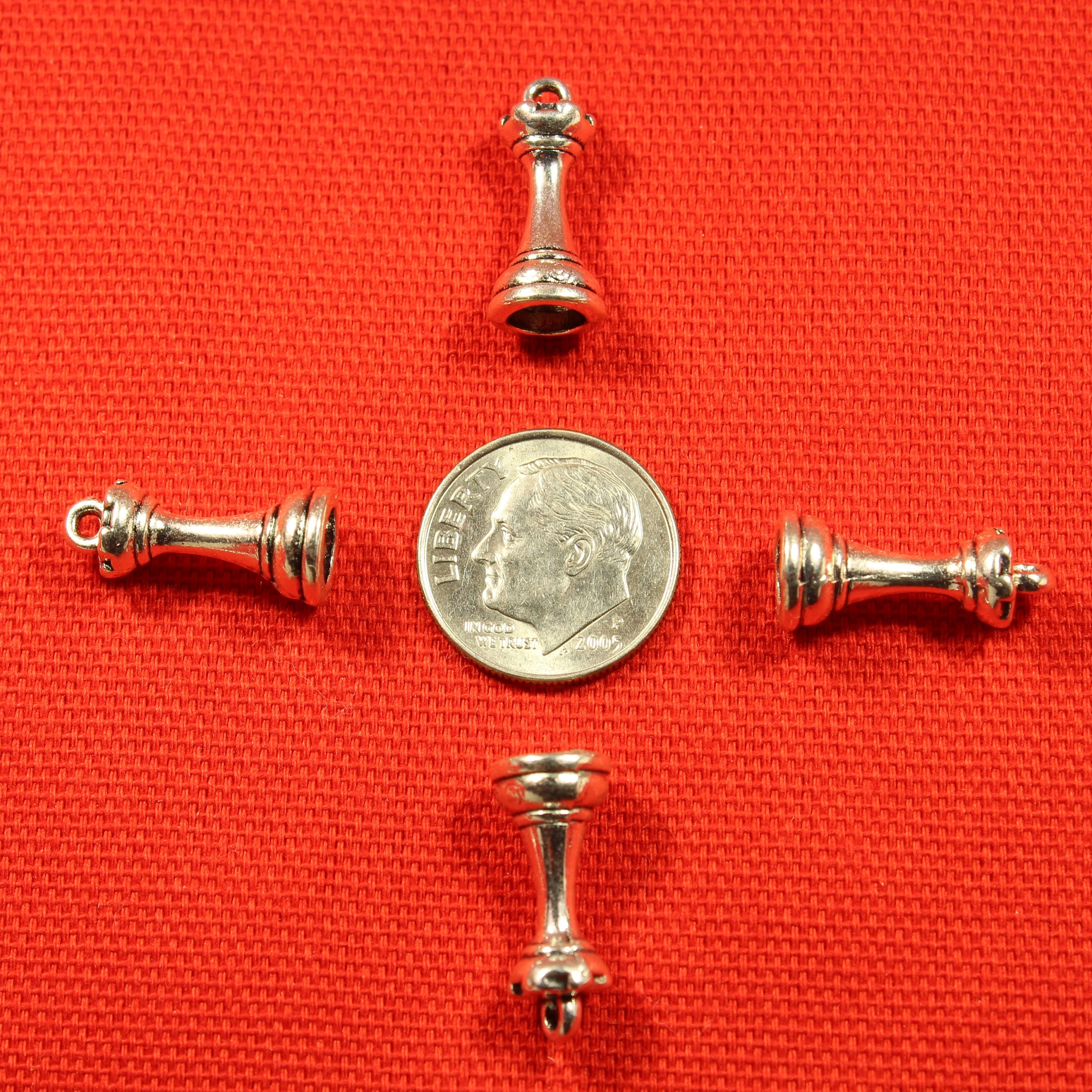 Rook Chess Piece 18mm Antique Silver Tone 3D Game Piece Charms - Etsy