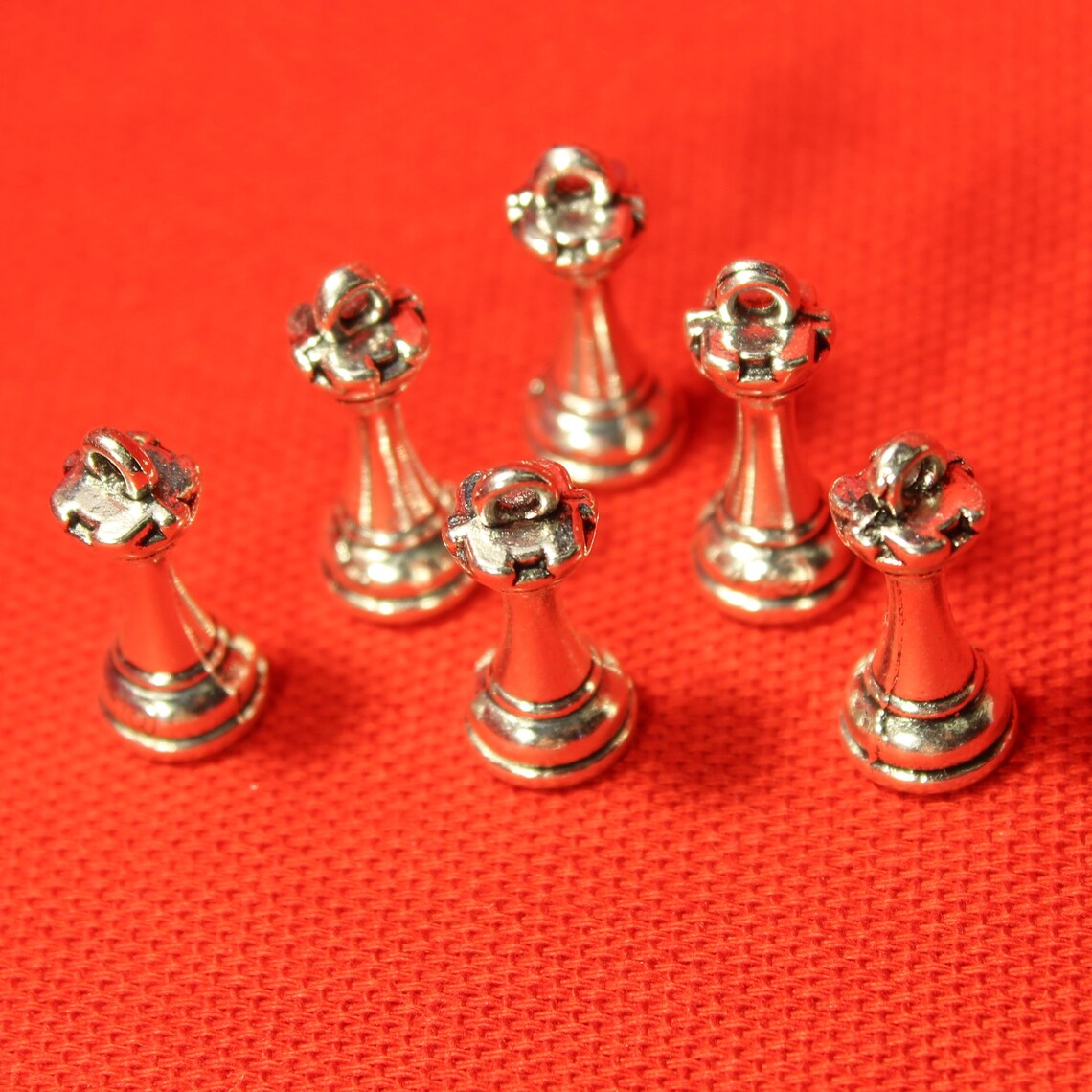 Rook Chess Piece 18mm Antique Silver Tone 3D Game Piece Charms - 0036 ...