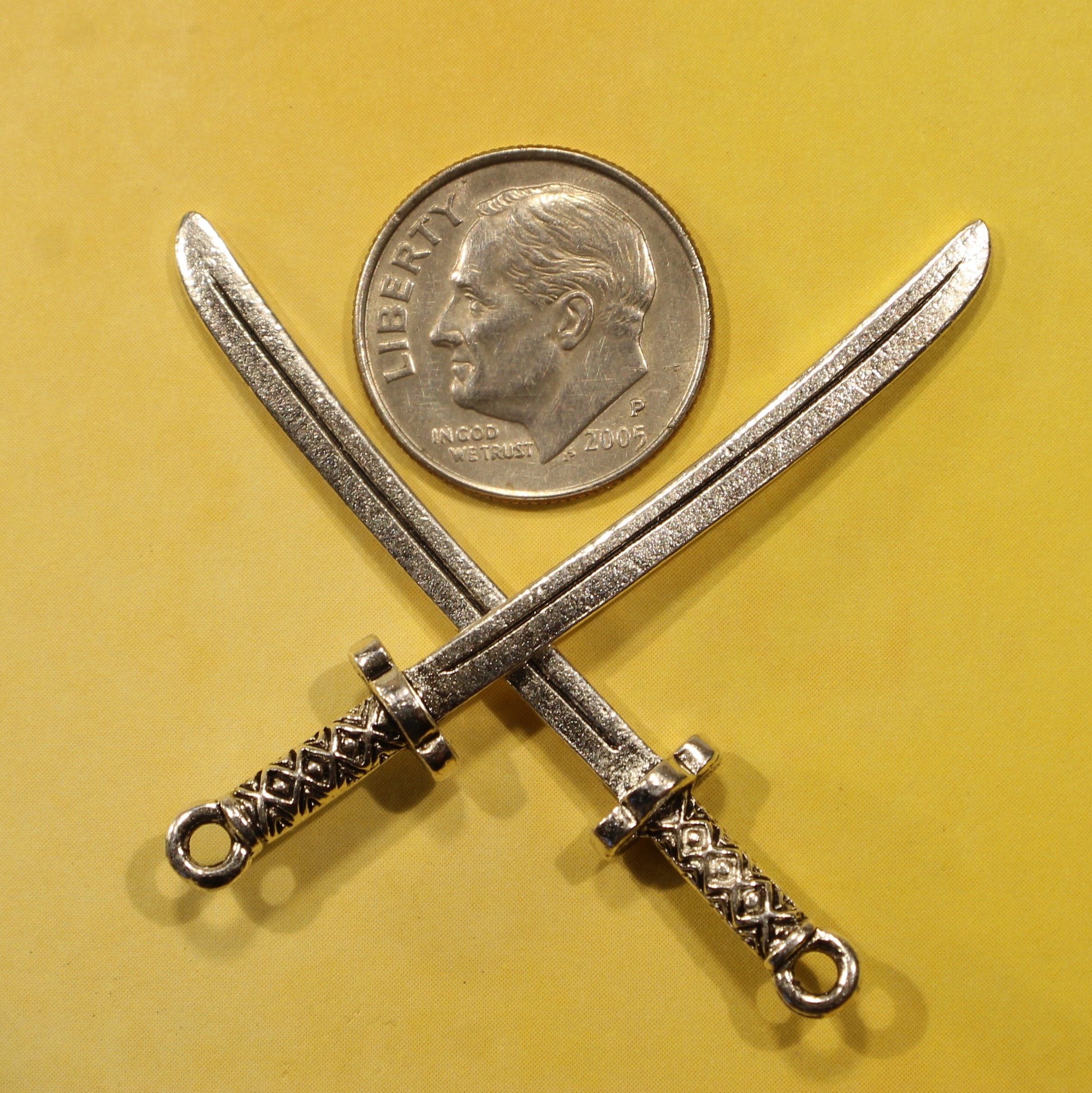 Sword 50mm Antique Silver Tone 3D Weapon Charms - 1422 - Etsy
