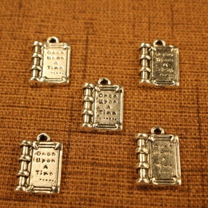 Story Book 17mm "once Upon A Time" Antique Silver Tone 2D Fairy Tale ...