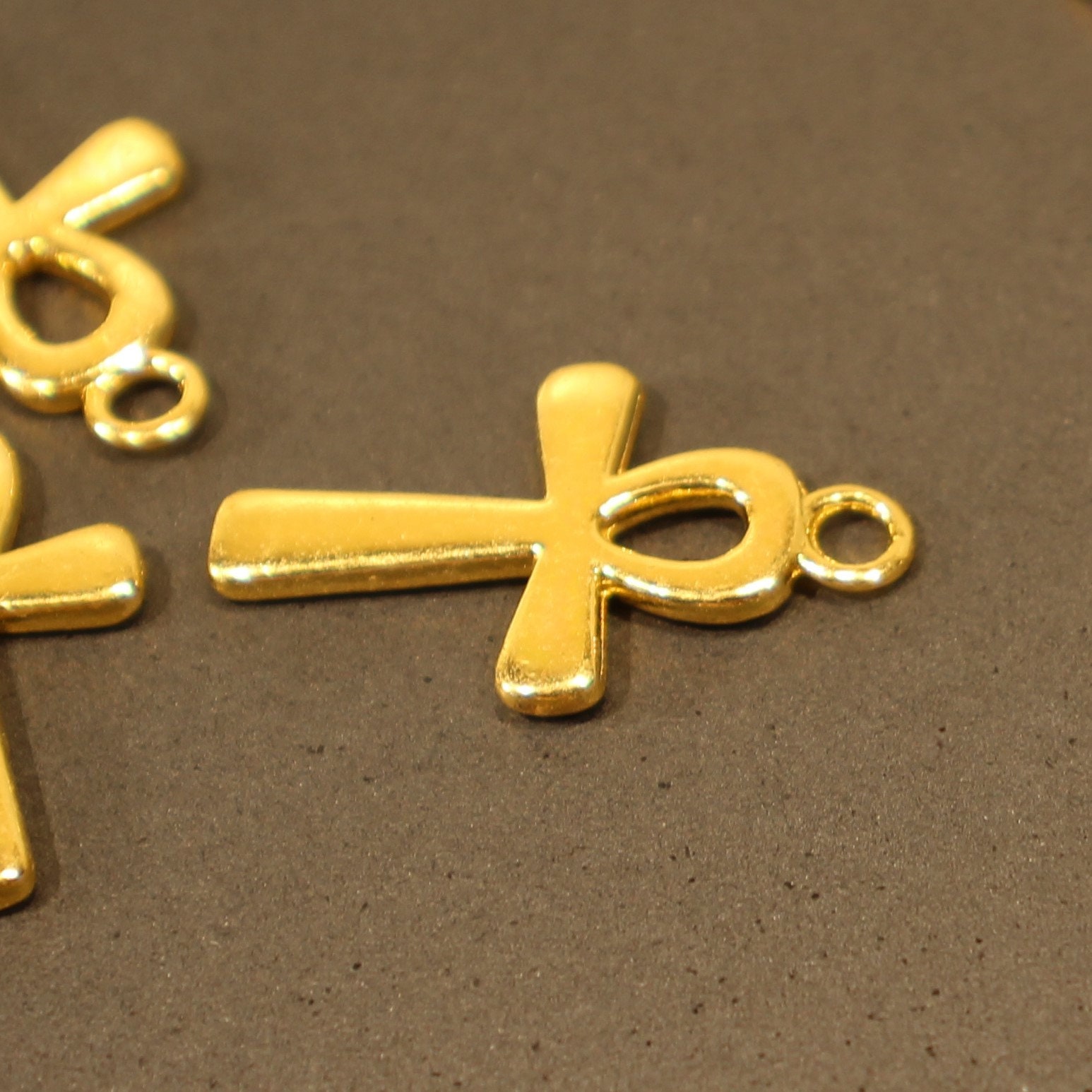 Ankh Cross 22mm Antique Gold Plated Double Sided Religious - Etsy