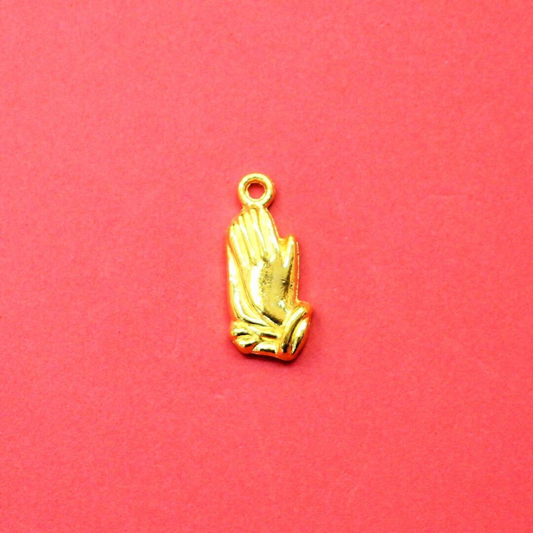 Praying Hands 19mm Gold Tone Single Sided 2D Religious Charms - 1768 - Etsy