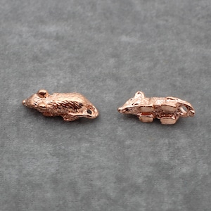Mouse or Rat 20mm Rose Gold Finish 3D Rodent Animal Charms - 1592 - Etsy