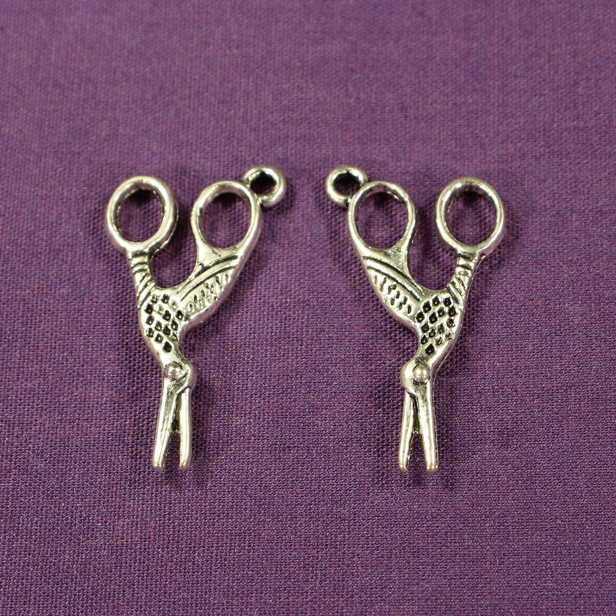 Bird Scissors 28mm Antique Silver Tone 3D Sewing Charms - 0383 - Etsy