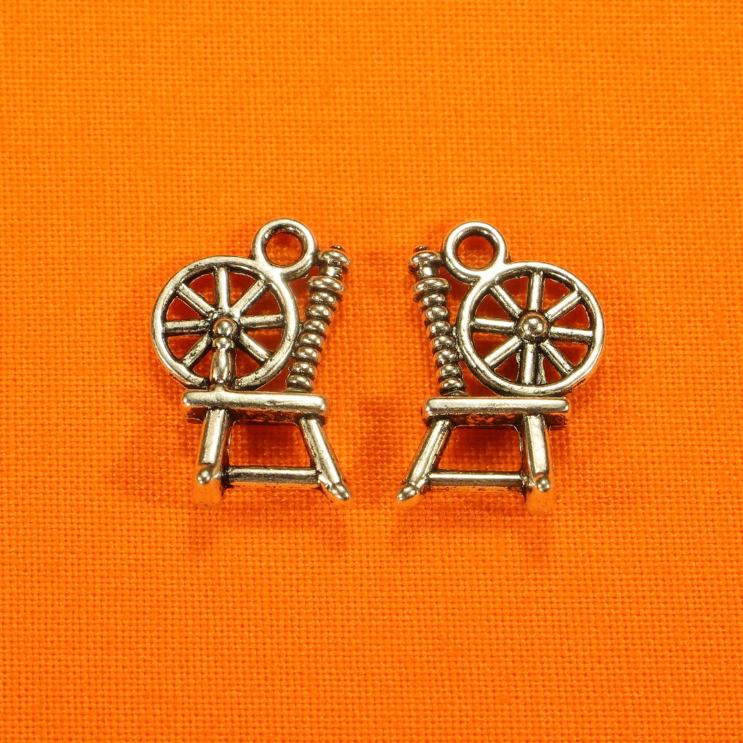 Spinning Wheel 19mm Antique Silver Tone 3D Sewing Charms - 0363 - Etsy