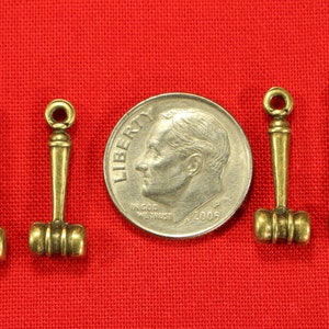 Gavel 18mm Antique Bronze Tone 3D Judicial and Leadership Charms - 1131 ...
