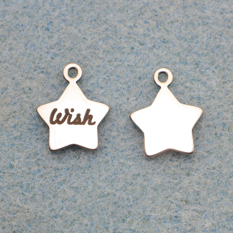 Personalized Star 16mm Silver Tone 304 Stainless Steel Custom Laser ...