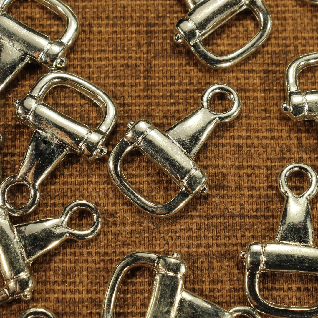 Snaffle Bit 22mm Antique Silver Tone 3D Horse Riding Gear Animal ...