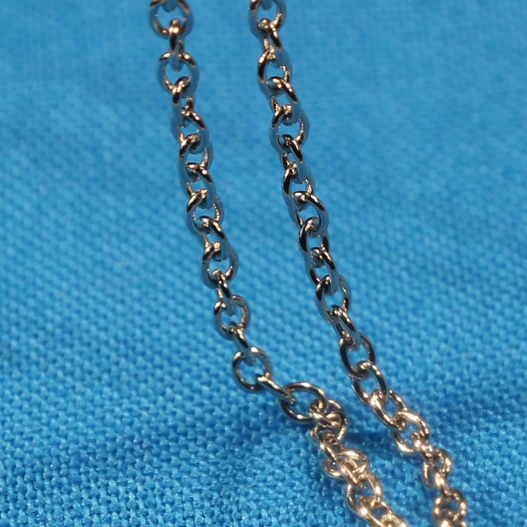 Stainless Steel 2mm X 1.5mm Cable Link Chain 'sold by the - Etsy