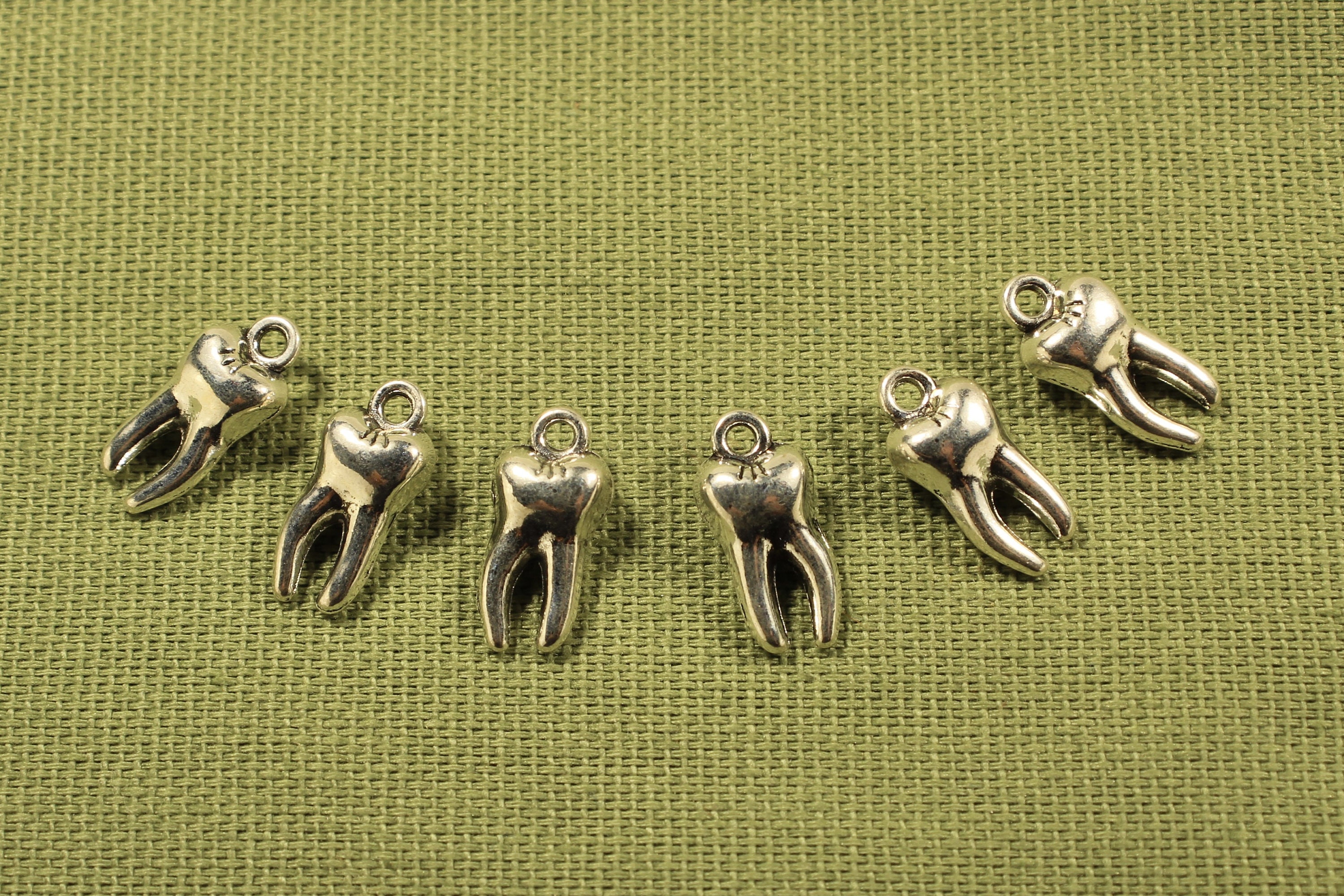 3D Molar Tooth 15mm Antique Silver Tone Dental Charms 0220 | Etsy