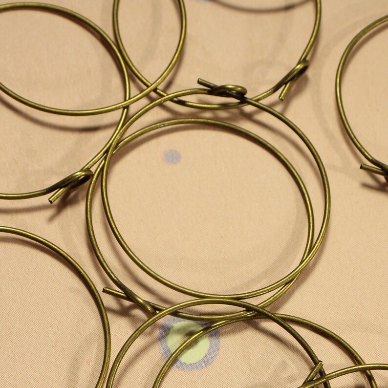 Wine Glass Hoops 25mm Antique Bronze Tone Iron Based Alloy - Etsy