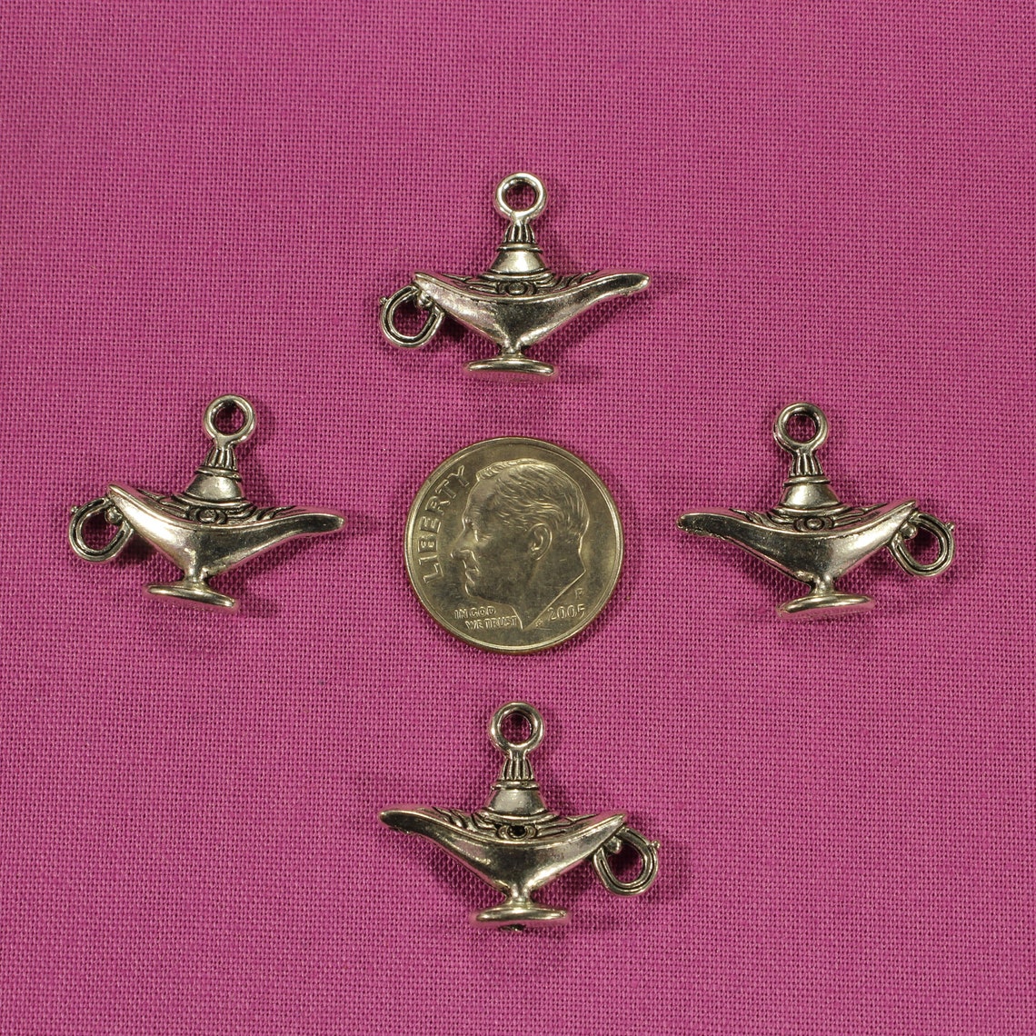 Magic Lamp 23mm Antique Silver Tone 3D Fairy Tale Charms - 0293 - Etsy