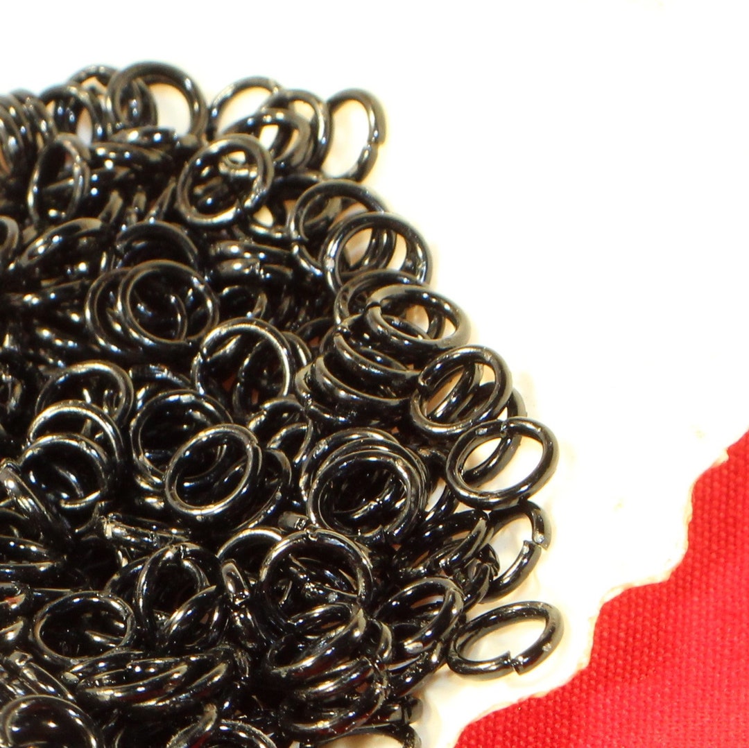 6mm Black Iron Based Open Jump Ring Findings - 1148 - Etsy