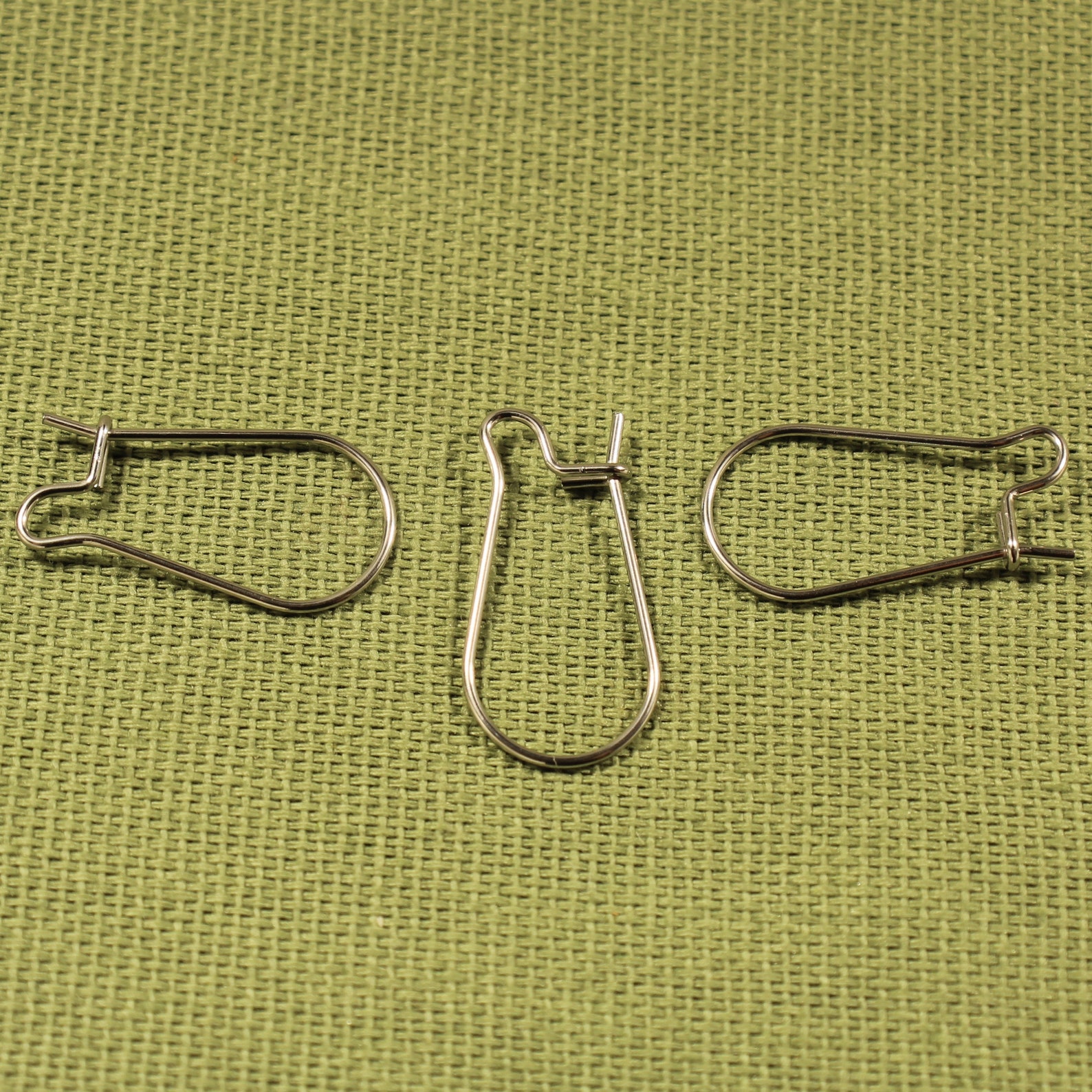 Kidney Ear Wire Hooks 20mm Silver Tone 304 Stainless Steel 21 Gauge ...