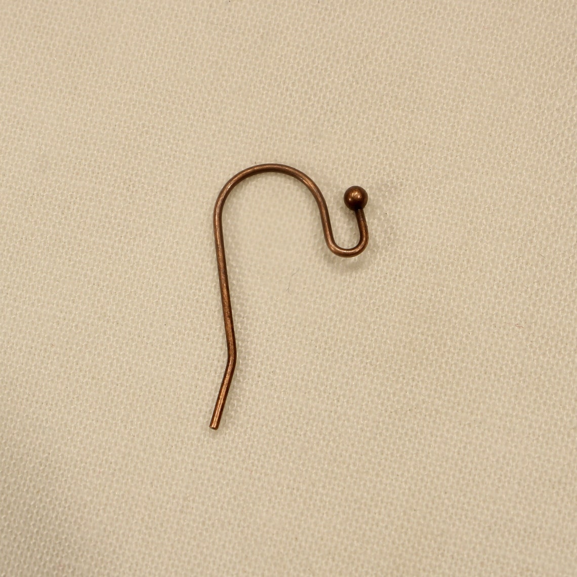 Ear Wire Hook with Accent Ball 21mm Antique Copper Tone Iron | Etsy