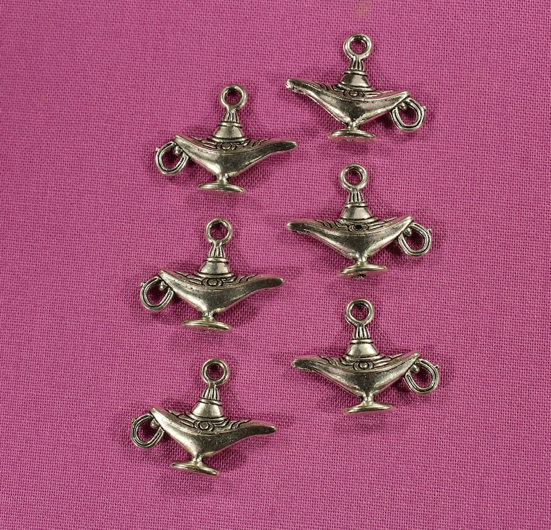 Magic Lamp 23mm Antique Silver Tone 3D Fairy Tale Charms - 0293 - Etsy