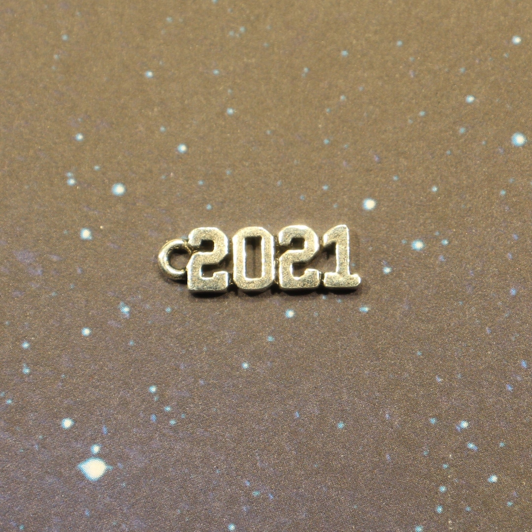 2021 Year 19mm Antique Silver Tone Single Sided Date Charms - 1403 - Etsy