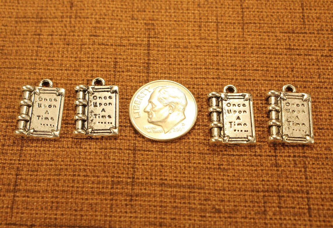 Story Book 17mm "once Upon A Time" Antique Silver Tone 2D Fairy Tale ...