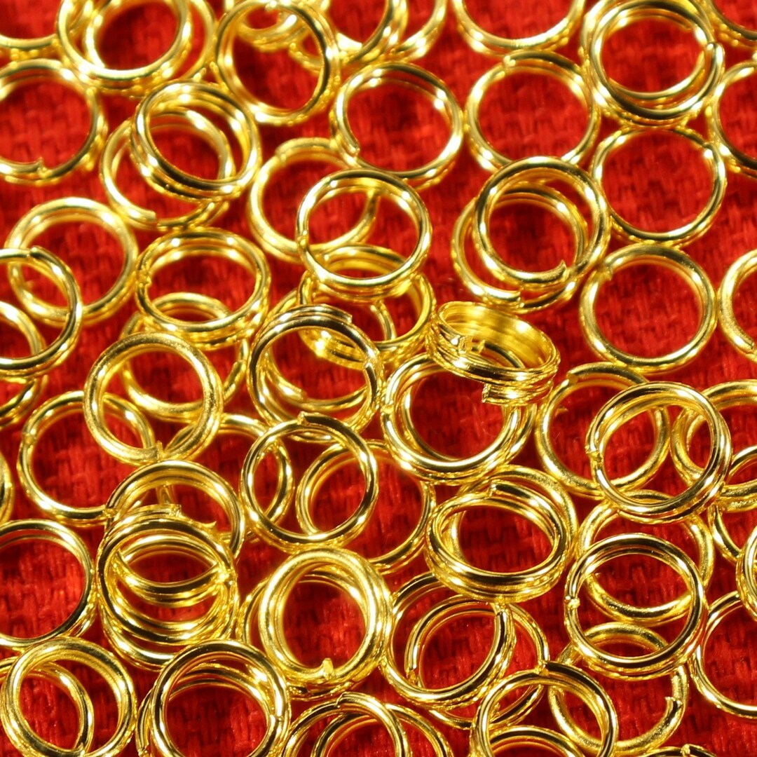 5mm Gold Plated Double Loop Split Jump Rings Findings - 0555 - Etsy