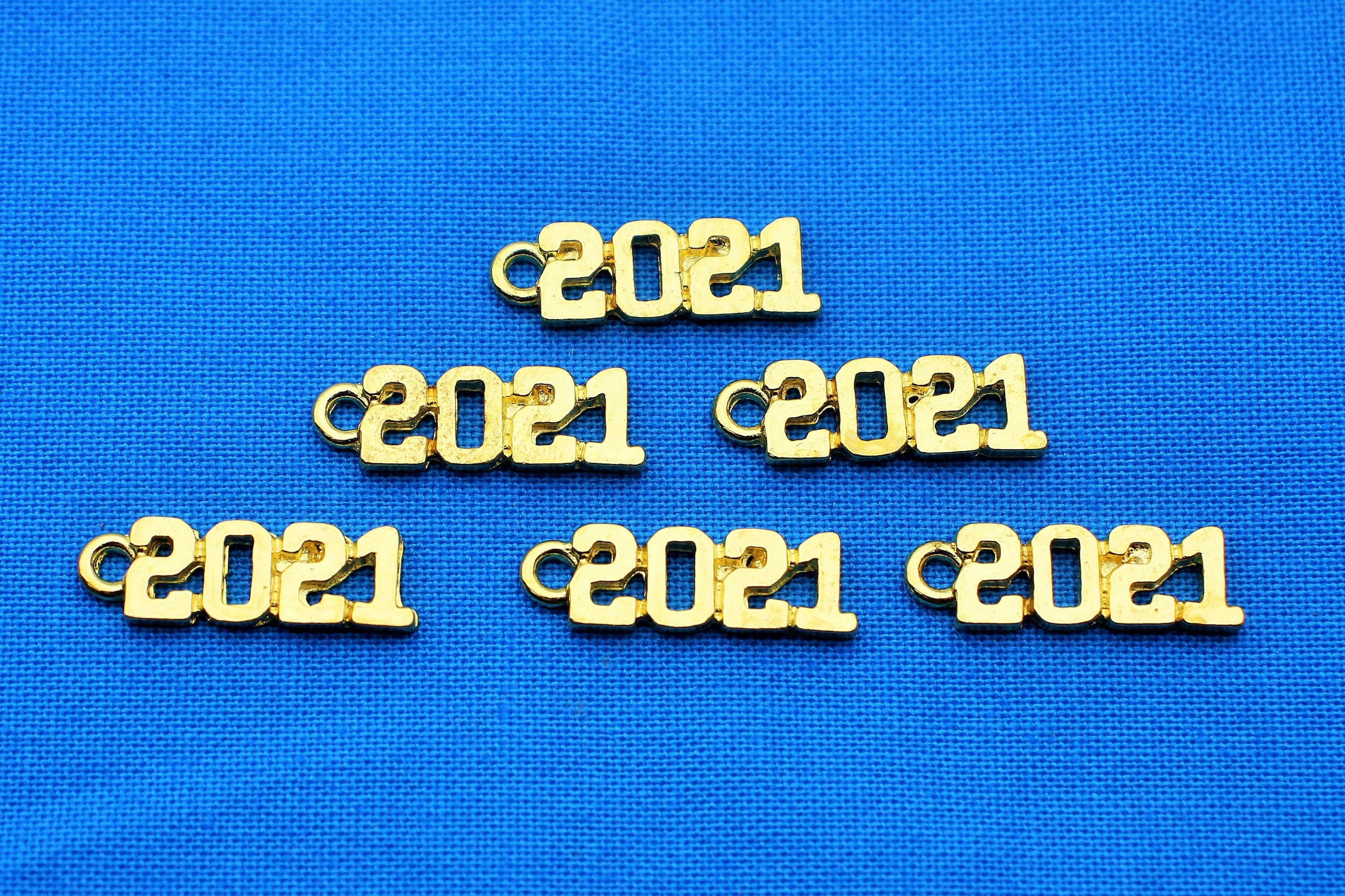 2021 Year 19mm Gold Plated Single Sided Date Charms 0528 - Etsy