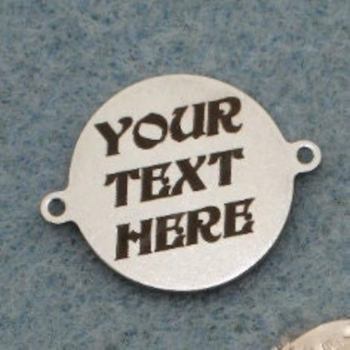 Personalized Round Connector 25mm Silver Tone 304 Stainless - Etsy