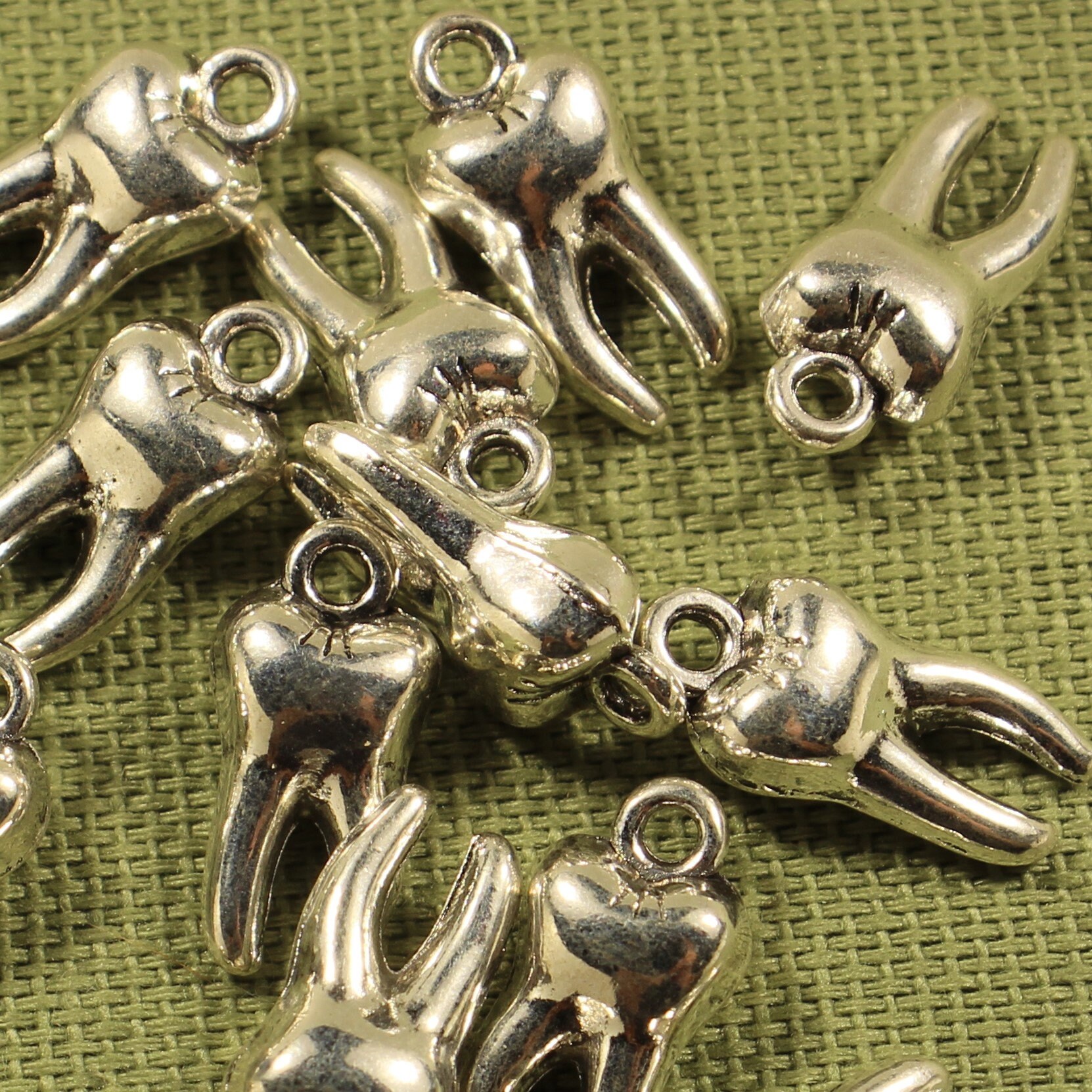 3D Molar Tooth 15mm Antique Silver Tone Dental Charms 0220 - Etsy