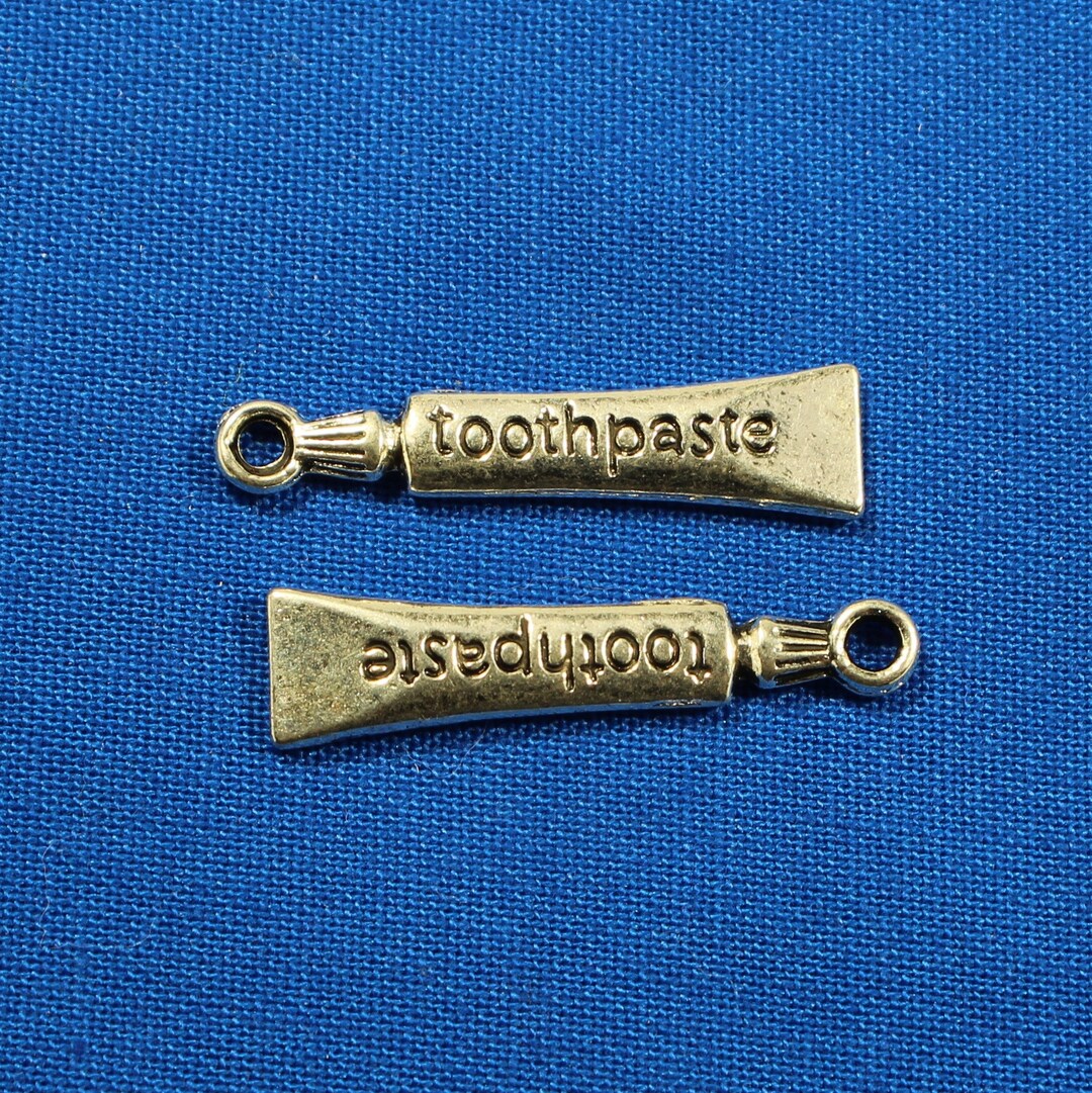 Toothpaste 28mm Antique Silver Tone 3D Dental Hygiene Charms - Etsy