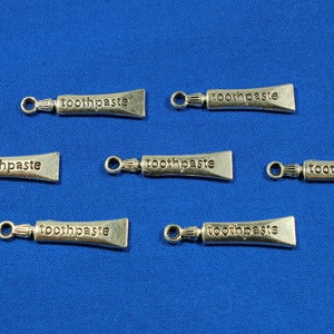 Toothpaste 28mm Antique Silver Tone 3D Dental Hygiene Charms - 0228 - Etsy