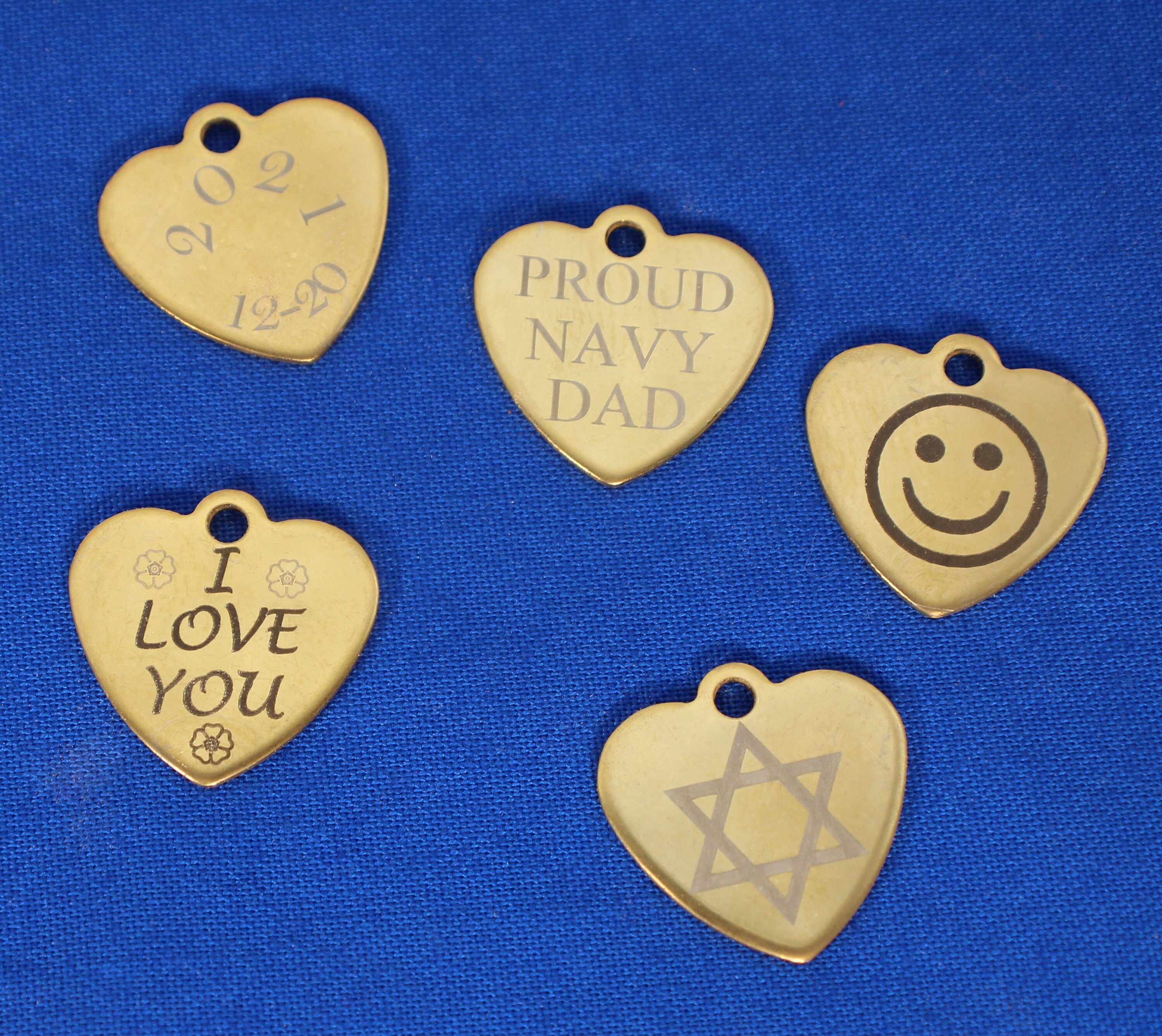 Personalized Heart Shape 20mm Polished Gold Plated 304 - Etsy