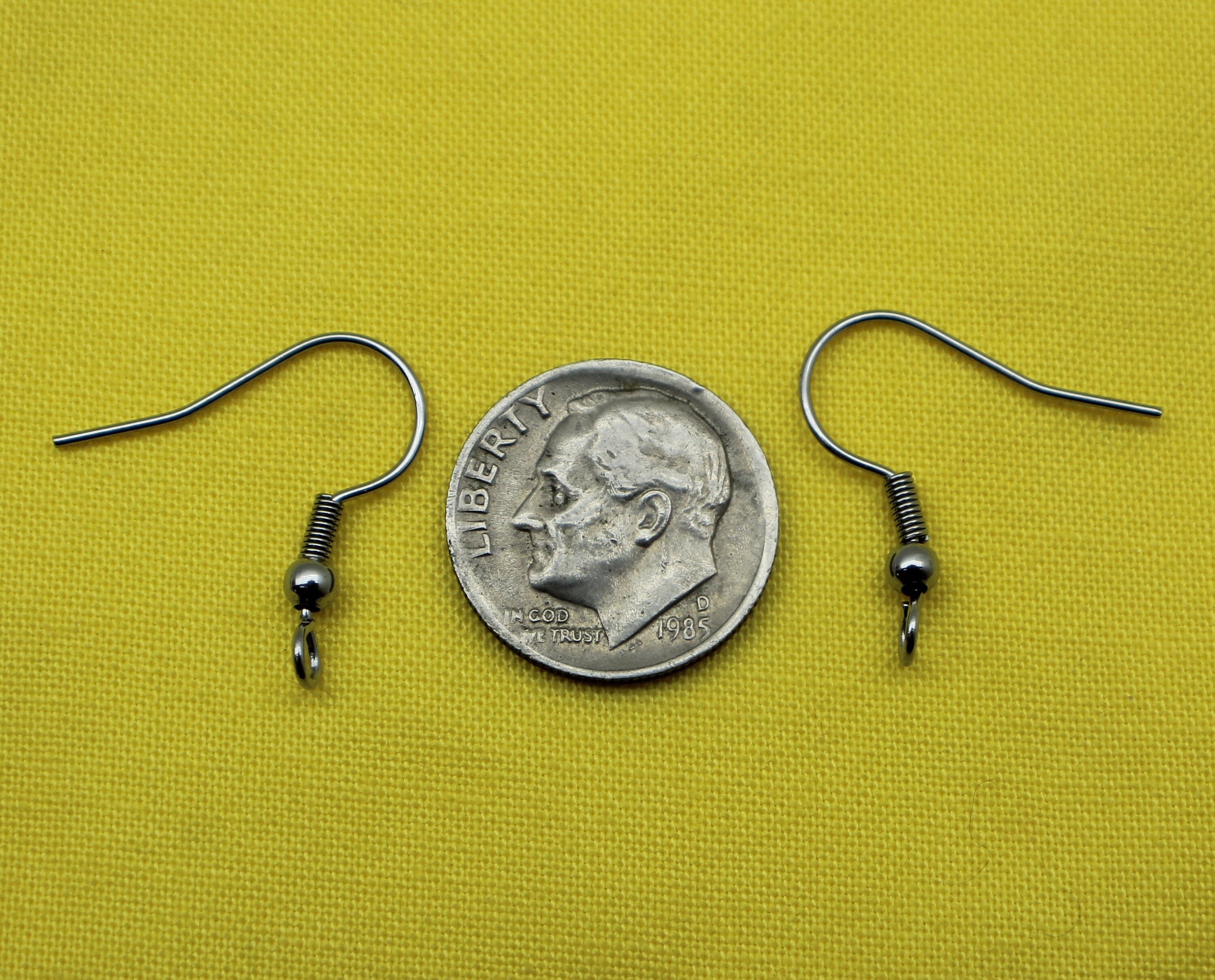 Stainless Steel 20mm Ear Wire Hooks With Wire Wrap and Bead Accent ...